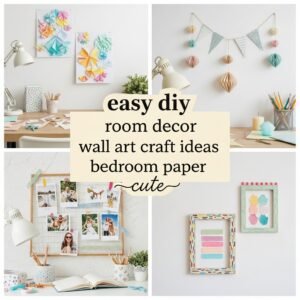 12+ Easy Diy Room Decor Wall Art Craft Ideas Bedroom Paper Cute - Aura Nest